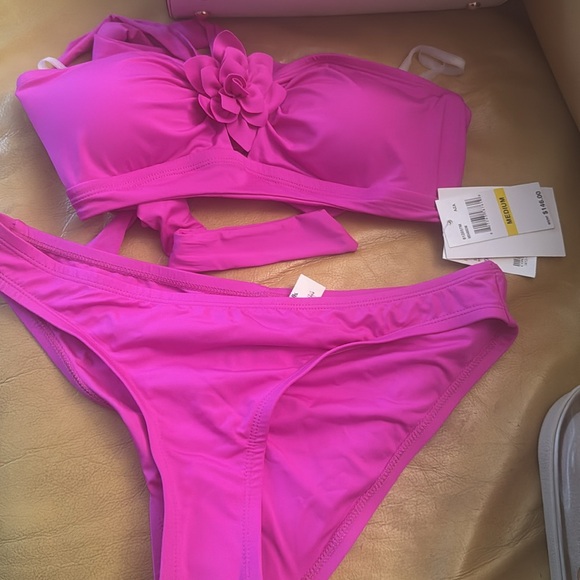 BECCA | Swim | Rare Find Becca Garden Eden Bandeau Bottom Azalea Pink ...